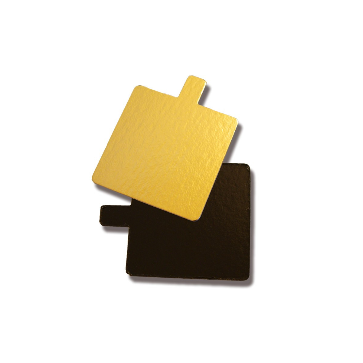 Gold & Black Round Cardboard With Tab 7cm - Classic Fine Foods