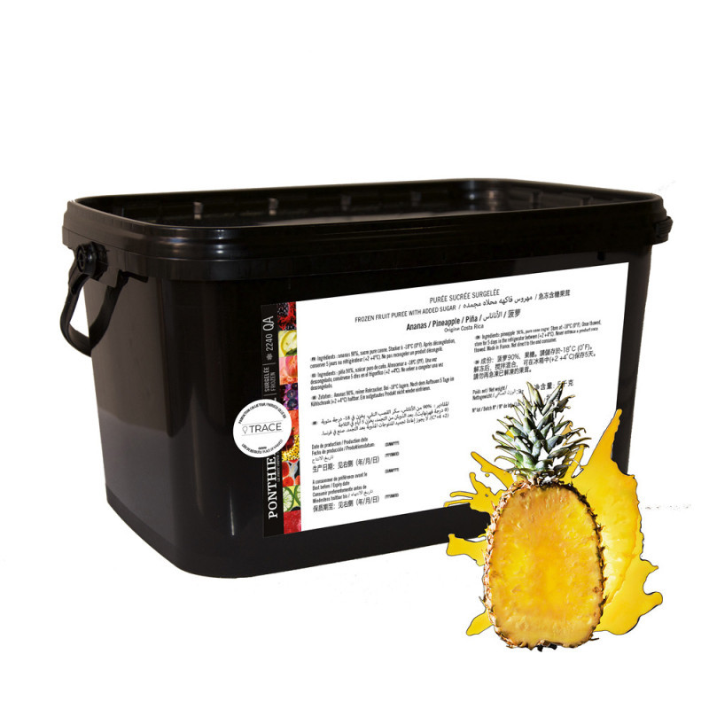 Ponthier Frozen Golden Pineapple Puree 10% Sweetened - Classic Fine Foods