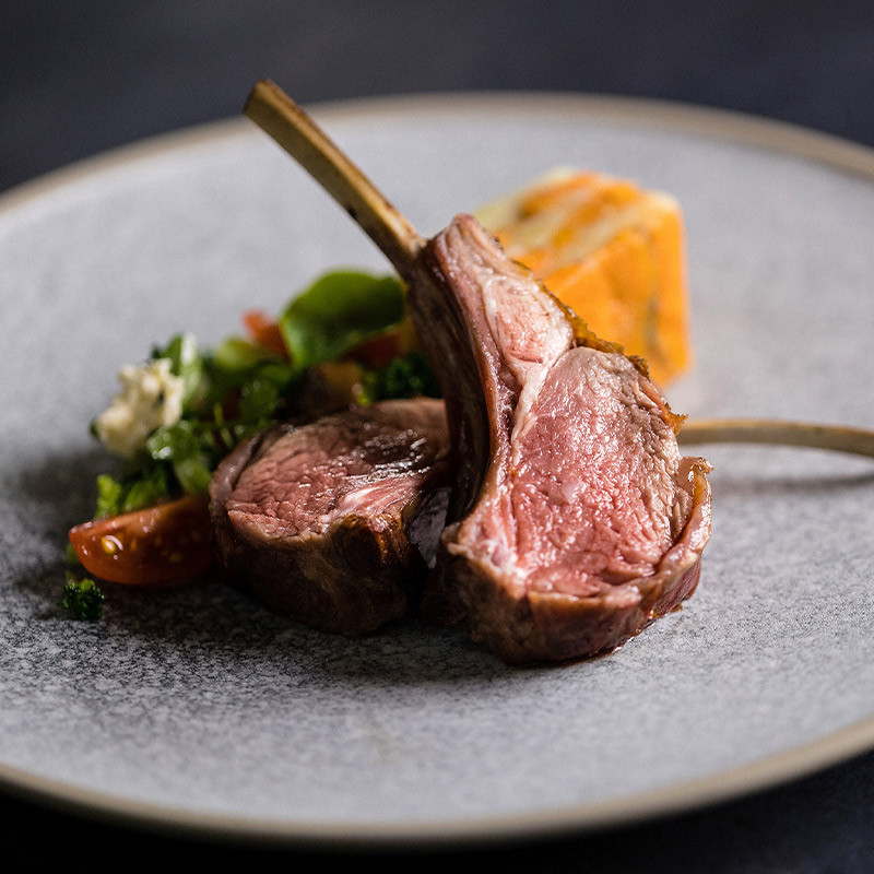 Lumina Frozen Case Lamb Rack Frenched 7 Bone Cap On - Classic Fine Foods