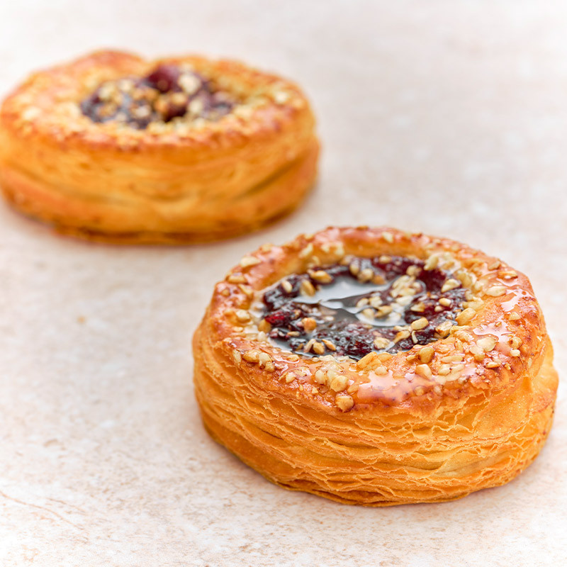 Bridor Frozen Lenotre Mini Blackcurrant & Apple Tarts - Classic Fine Foods